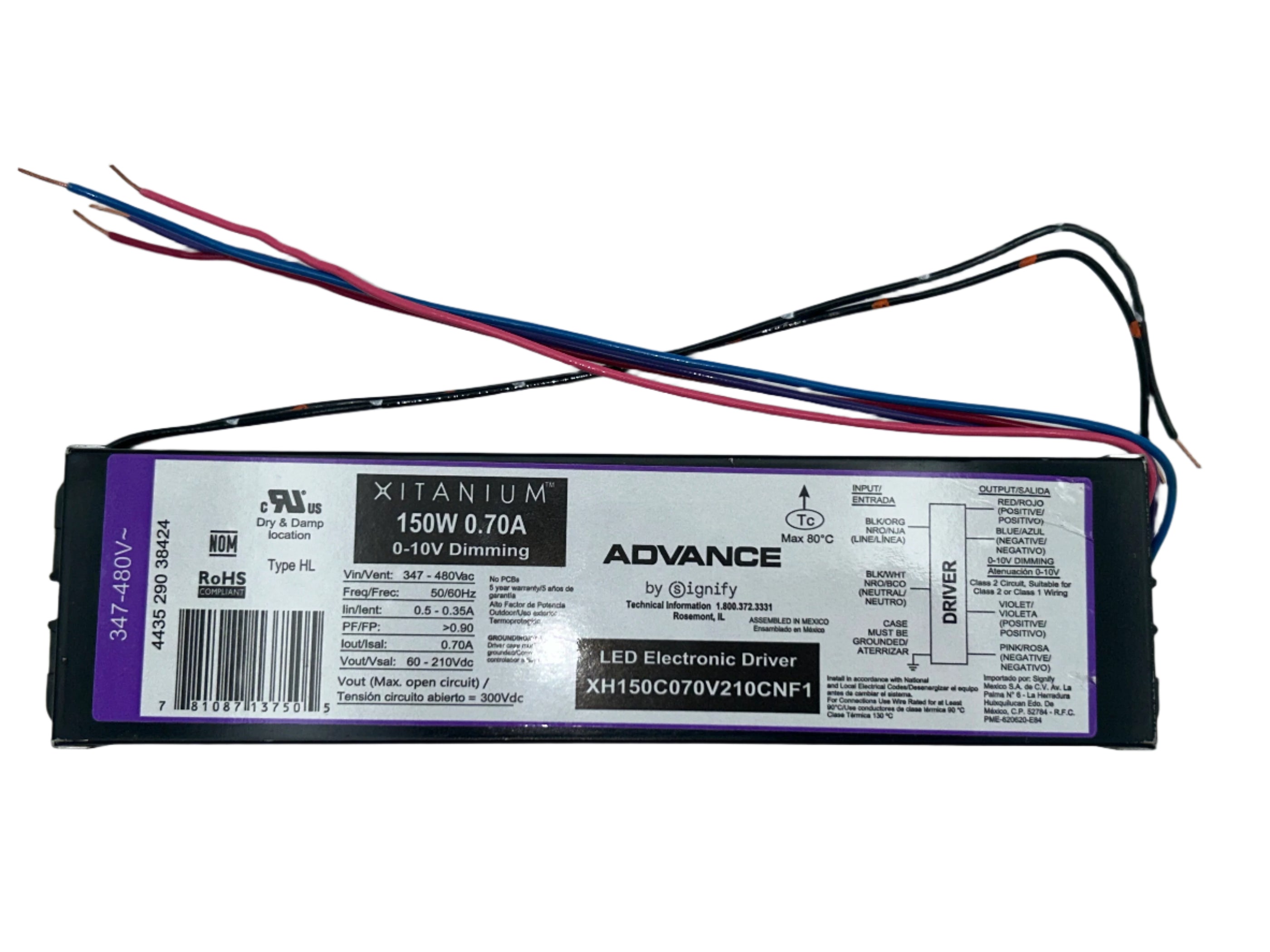 Advance Xitanium XH150C070V210CNF1 150W 700mA Constant Current LED Dri — LEDandDriver