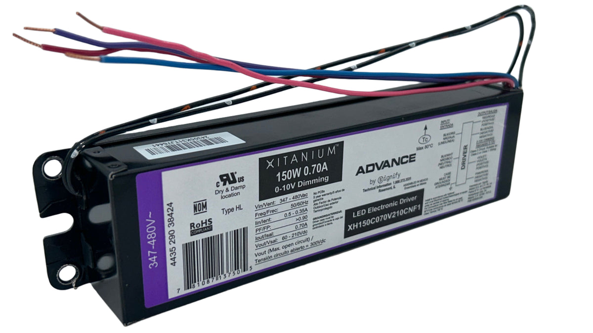 Advance Xitanium XH150C070V210CNF1 150W 700mA Constant Current LED Dri ...